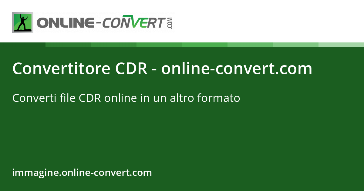 Convertitore CDR - online-convert.com