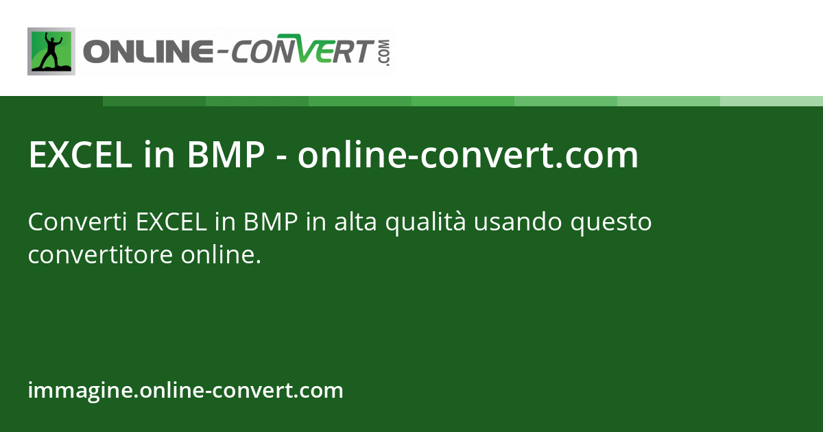 Da EXCEL a BMP - online-convert.com