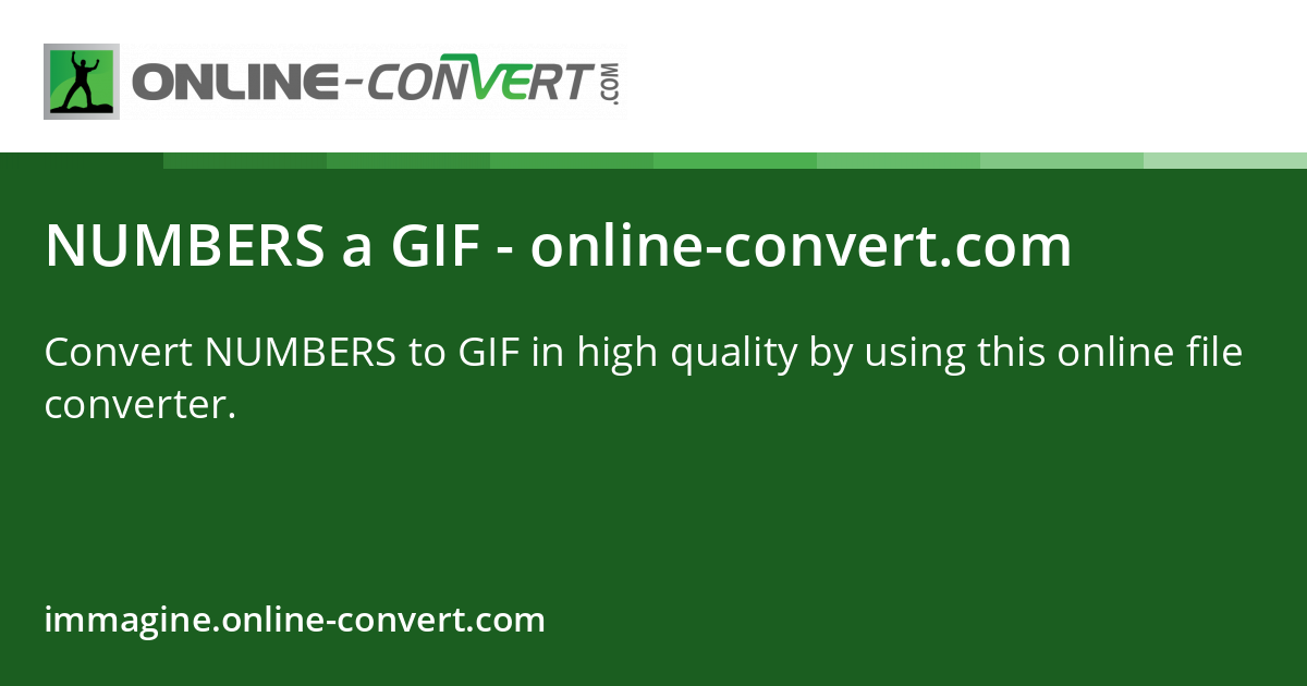 NUMBERS a GIF - online-convert.com