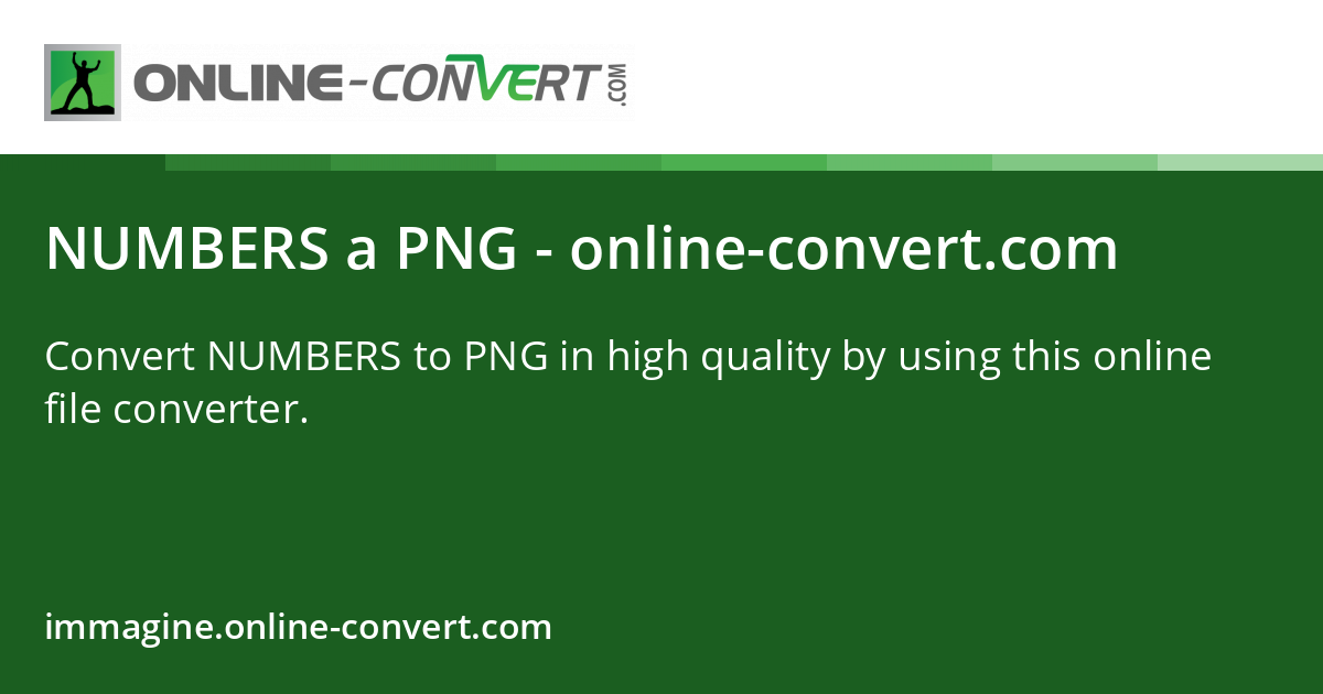 Da NUMBERS a PNG - online-convert.com